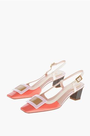 Roger Vivier Patent Pumps LACQUERED With Front Buckle 5cm size 37,5