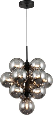 Novel H&auml;ngeleuchte, Schwarz, Metall, Glas, Vintage,Vintage, rund,rund, 153 cm, RoHS, ISO 9001, Bsci, CE, h&ouml;henverstellbar, Lampen & Leuchten, Innenbeleuchtu