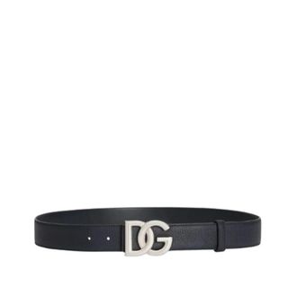 Dolce & Gabbana Kalbsleder-G&uuml;rtel - - Accessories - Herren - Blau - 105 CM