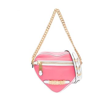 Moschino Nylon Heart Bag - - Bags - Damen - Rosa - ONE SIZE