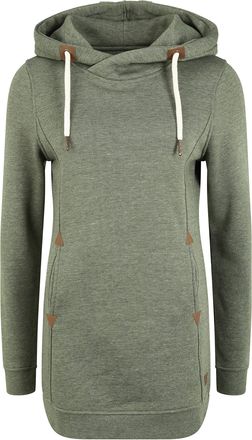 Oxmo OXVicky Damen Sweat Hoodie Long Pullover Kapuzenpullover mit Kapuze Kordelzug Regular fit, Gr&ouml;&szlig;e:XS, Farbe:Climb Mel (7987853)