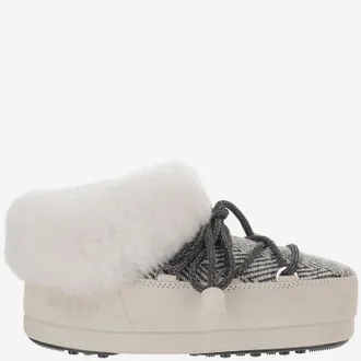 Moon Boot Womens Mules With Tubular Laces White Polyamide