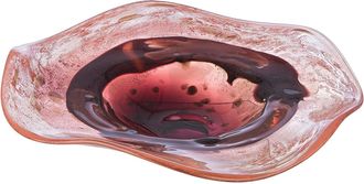 Gilde Glasart Schale Apart orange/rosa H9cm D40cm