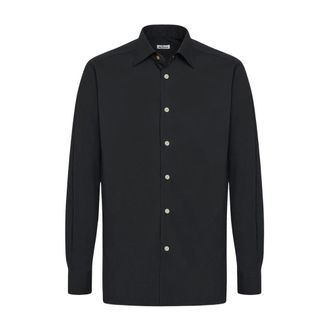 Kiton Baumwollhemd - - Shirts - Herren - Schwarzk - 2XL