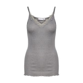 Saint Tropez Top F&eacute;minin en Dentelle - Femme - Tops - Gris - Taille: 44 FR