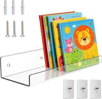 Generic Wandregal aus Acryl, transparente Aufbewahrung f&uuml;r Schallplatten, Regale f&uuml;r Badezimmer und Make-up, f&uuml;r Wohnung, Badezimmer, Wohnzimmer, K&uuml;che, Schla