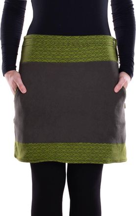 vishes Alternative Bekleidung - Thermorock Warmer Damen Winterrock kurz Taschenrock aus ECO-Fleece Olive 32-34