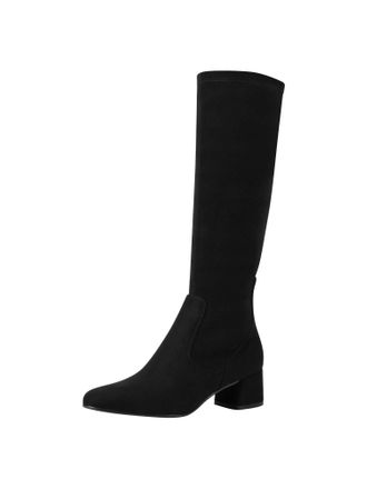 Marco Tozzi Damen Hohe Stiefel mit Absatz Kniehoch Elegant, Schwarz (Black), 37 EU