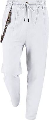 Generic Jogging Homme Pantalon Jogging Homme Pantalon Survetement Homme Confortable Classique - Pantalon Lin &Eacute;t&eacute; Homme Jambe Droite - L&eacute;ger, Ample, Parfait po