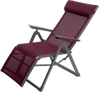 Hesperide Neigbarer Gartensessel Decima in Burgunderrot und Graphitgrau - 8 Positionen - Bordeaux/Graphit