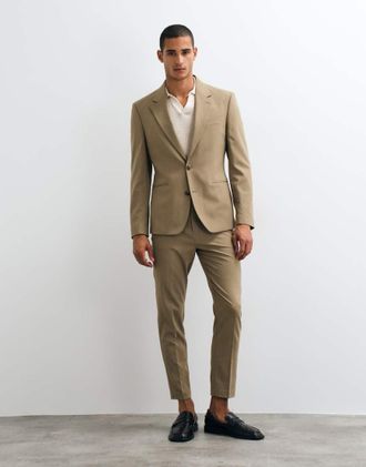 Asos Veste de costume ajust&eacute;e - Marron