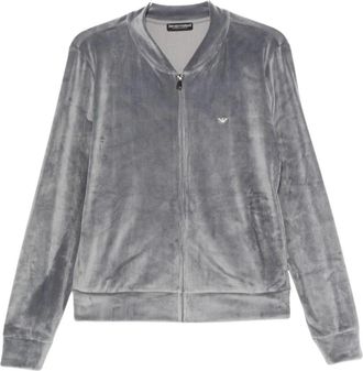 Emporio Armani Femme, Vestes, Gris, Taille: 44 FR Surv&ecirc;tement de d&eacute;tente en chenille