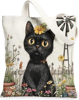 Generic Sac fourre-tout en toile motif chat Bombay pour faire du shopping, 33 x 38,1 cm, sac d&eacute;picerie r&eacute;utilisable pour femme, ferme, animal de compagnie, pl