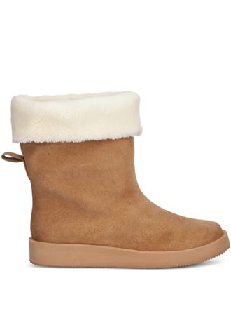 HUGO BOSS bottes &agrave; talon &eacute;pais - Marron