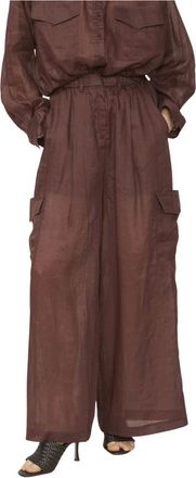 Isabelle Blanche Femme, Pantalons, Rouge, Taille: 40 FR Is26Ss-P065-T017 Pantalon Droit Large