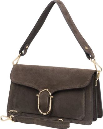 Estro & Luminara Femme, Tops, Brun, Taille: ONE Size Petit sac bandouli&egrave;re en velours