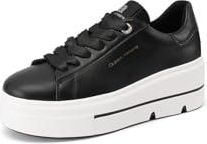 Queen Helena Sneakers Platform Baskets confortables Casual Femme X33-10, Noir, 37 EU