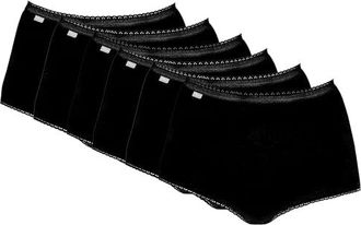 Playtex Femme Lot de culottes Maxi Coton Stretch Culotte, Noir, 7XL