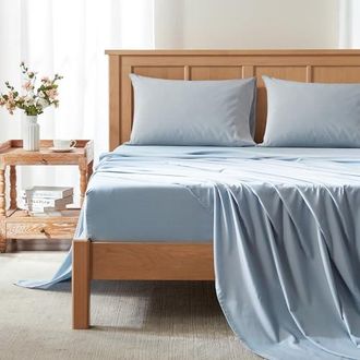 Comfort Spaces Coolmax Feuchtigkeitstransportierendes Bettlaken-Set, weich, lichtbeständig, alle elastischen, tiefen Taschen, passend für Matratzen bis zu 40,6 cm, k