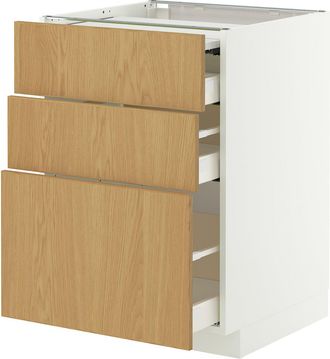 IKEA METOD / MAXIMERA Unterschr auszb Arbeitsfl/3 Schubl