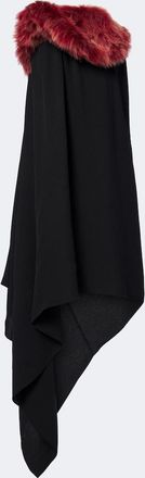 Loewe Midikleid aus Cr&ecirc;pe mit Shearling