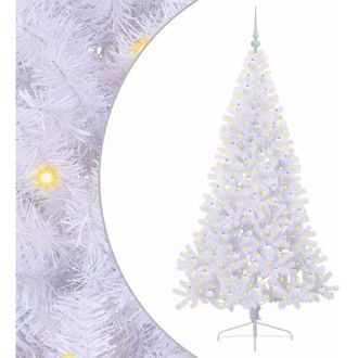 vidaXL K&uuml;nstlicher Weihnachtsbaum Wei&szlig; 180 cm PVC und Stahl vidaXL