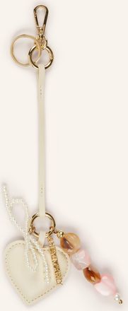 Hey Marly Hey Marly Taschenanhänger Heart & Pearls beige