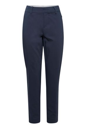 Fransa FRVita Damen Stoffhose Hose Pants mit Rei&szlig;verschlusstaschen G&uuml;rtelschlaufen Baumwollmischung Slim fit, Gr&ouml;&szlig;e:46, Farbe:Dark Peacoat (194010)