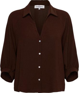 &Co Woman 3/4 Puff&auml;rmel Bluse - - Blouses & Shirts - Damen - Braun - S