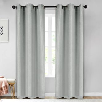 Superior Jaxon Halbverdunkelungsvorh&auml;nge, modern, strukturiert, 106,7 x 274,3 cm, mit &Ouml;sen, Sonnenschutz und Raumverdunkelung, Vorh&auml;nge f&uuml;r Schlafzimmer, Wohnz