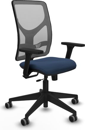 Piqueras y Crespo Schreibtischstuhl mit Gummir&auml;dern, mit 3D-Armlehnen, h&ouml;henverstellbare Lendenwirbelst&uuml;tze, ausgestattet mit Syncro/Traslack und Schneideschaum, Grau/M