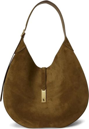 Polo Ralph Lauren grand sac porté épaule à plaque logo - Vert