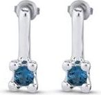 Uno De 50 UNOde50 Boucles doreilles moyennes plaquées argent avec zircon bleu