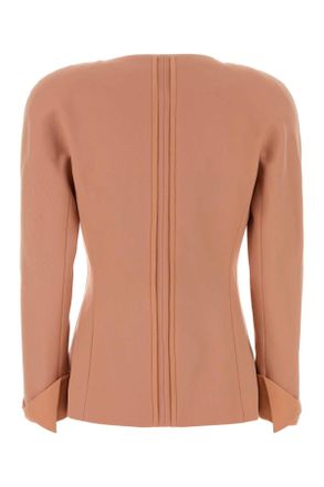Chlo&eacute; Womens Virgin Wool Blazer Pink Blazers