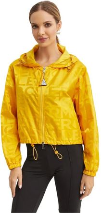 Moncler Femme, Vestes, Jaune, Taille: 40 FR Vernant Monogrammed Jacket