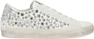 Crime London Femme, Chaussures, Blanc, Taille: 37 EU Distressed Baskets