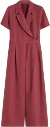 Max Mara Femme, Combinaisons et Ensembles, Brun, Taille: 38 FR Tuta in viscosa e lino cintura da annodare