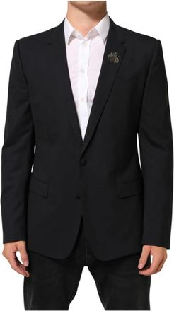 Dolce & Gabbana Homme, Vestes, Noir, Taille: XL Martini Veston de costume 2 Boutons