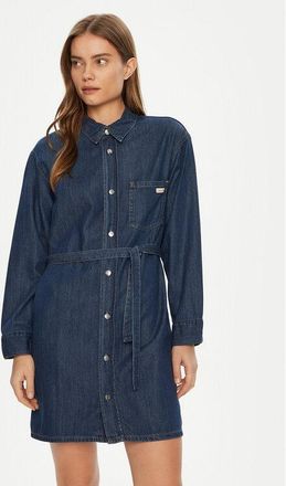 Calvin Klein Jeans Hemdkleid J20J225008 Dunkelblau Regular Fit