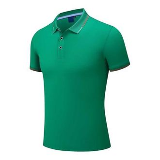 Generic Polo d&eacute;t&eacute; pour homme - En soie - Col en V - Manches courtes, vert, XXL