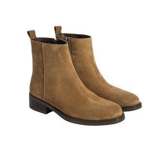 Desa Bottes en Daim pour Femmes Talon Plat, Fermeture &eacute;clair pour Un Confort Respirant, id&eacute;ales pour lautomne/Hiver pluvieux - Fabriqu&eacute;es en Turquie | Brun