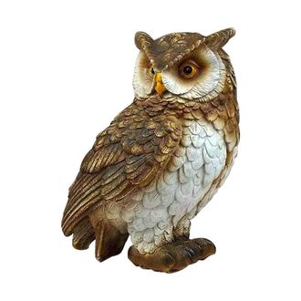 Amosfun Eulenschmuck Aus Kunstharz Realistisches Eulenornament Lebensechte Eulendekoration F&uuml;r Haushalt Eulendekoration Als Tischdekoration Oder Desktop-Vogel