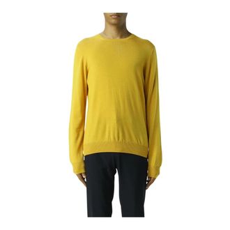 Fay Rundhals-Strickware - - Knitwear - Herren - Gelb - XL