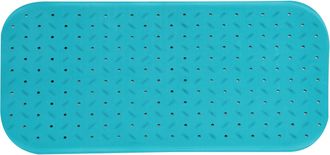 MSV Premium Duschmatte Badematte Badewannenmatte Badewanneneinlage antibakteriell rutschfest mit Saugnäpfen-Hellblau-duftet nach Rosen-ca. 36 x 97 cm-wasc