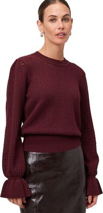 Zero Strickpullover Damen Pullover mit Volant-Ärmeln (1-tlg) weiteres Detail