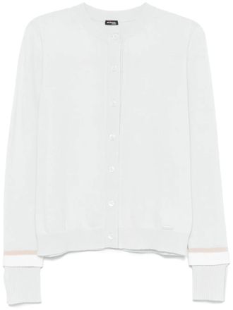 Kiton cardigan à plaque logo - Vert