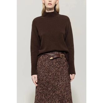 Luisa Cerano Femme, Pulls, Brun, Taille: 38 FR Pull &agrave; col roul&eacute;