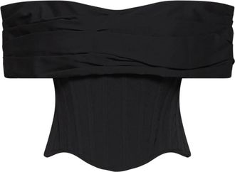 Giuseppe Di Morabito Top asym&eacute;trique drap&eacute; - Femme - Tops - Noir - Taille: 36 FR