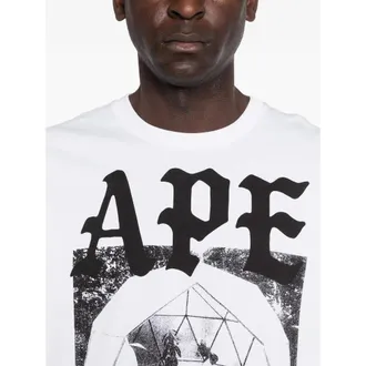 A Bathing Ape Graphic Logo Print Sweatshirt - White