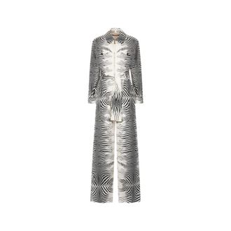 Roberto Cavalli Jumpsuit mit Zebramuster - - Jumpsuits & Playsuits - Damen - Schwarzk - M